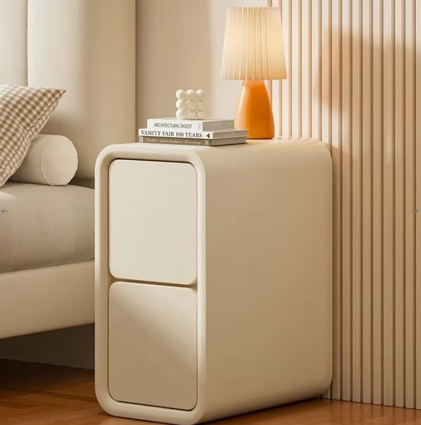 Solid Wood Bedside Cabinet with Built-In Light – H&A Middle East FZC-LLC