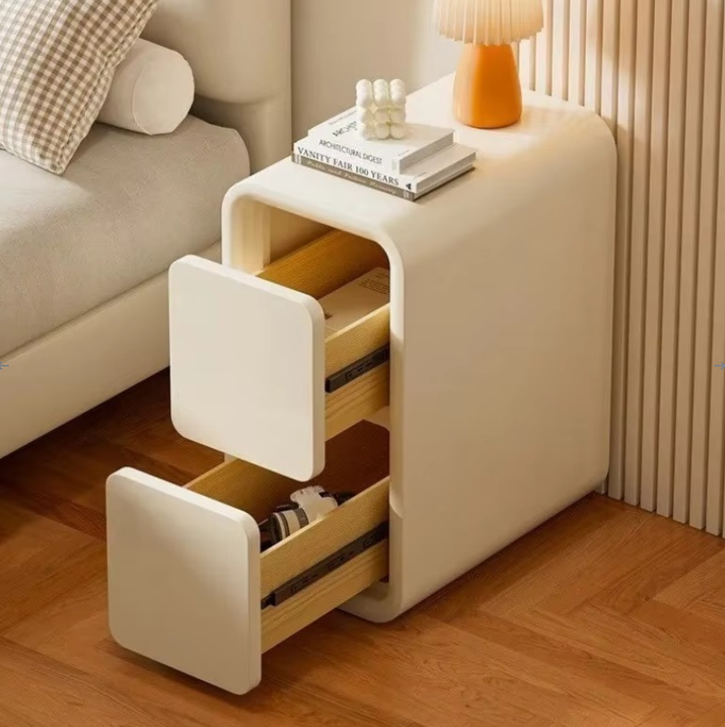 Solid Wood Bedside Cabinet with Built-In Light – H&A Middle East FZC-LLC