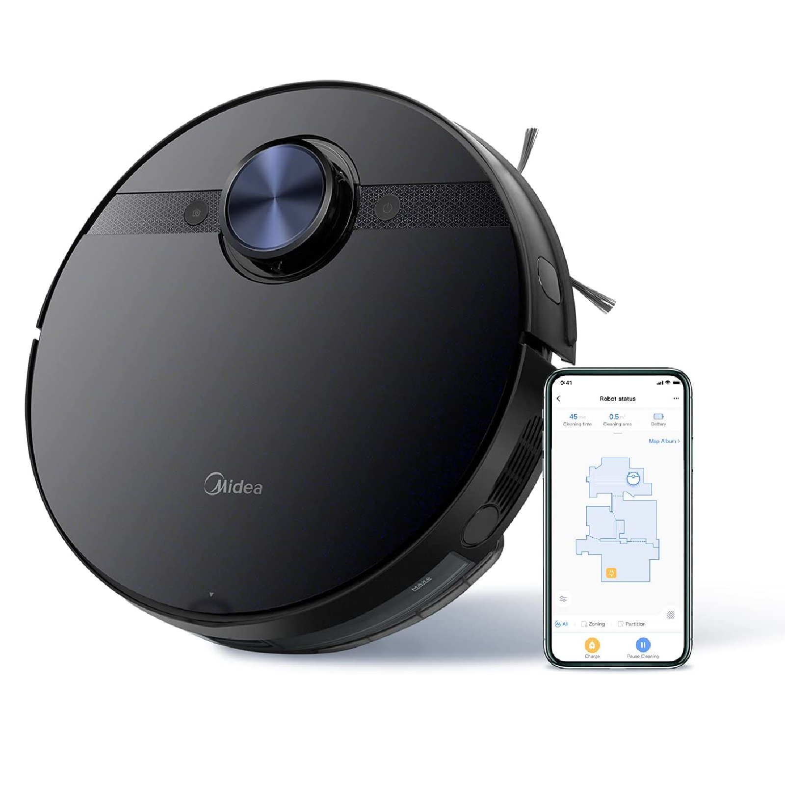 Midea M7 Pro Robot Vacuum Cleaner Black – H&A Middle East FZC-LLC